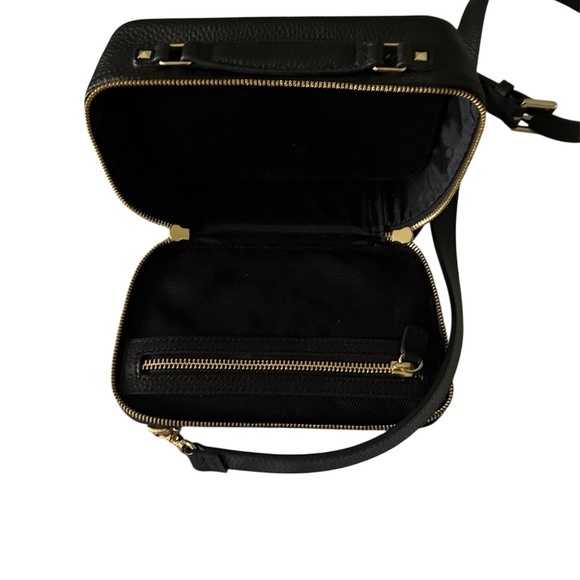 Bandolier | Bags | Bandolier Black Leather Crossbody Bag With Gold ...
